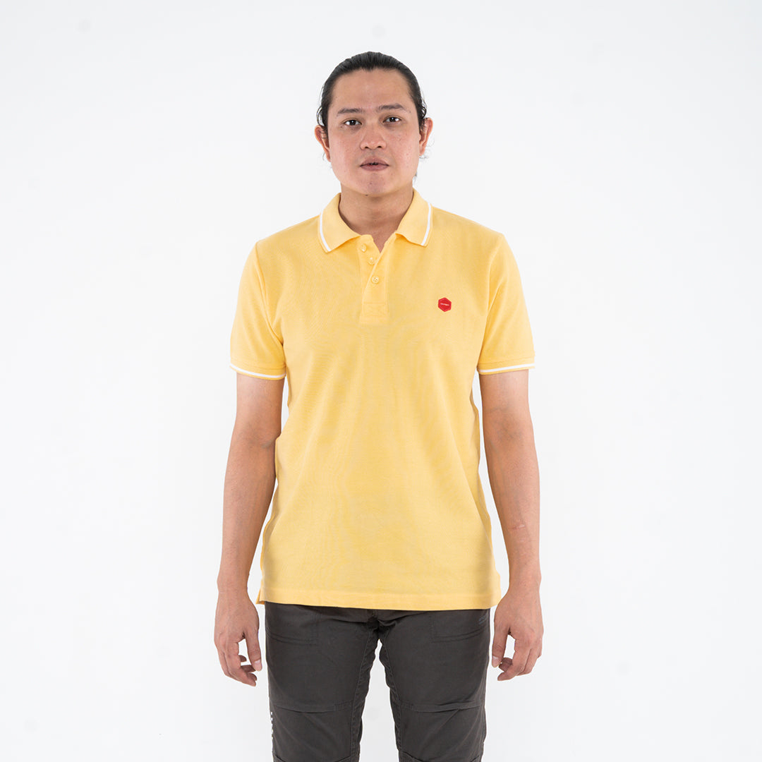 Oxygen Denim Core Polo Shirt Tipping 1 - Yellow | Oxygen Denim Store